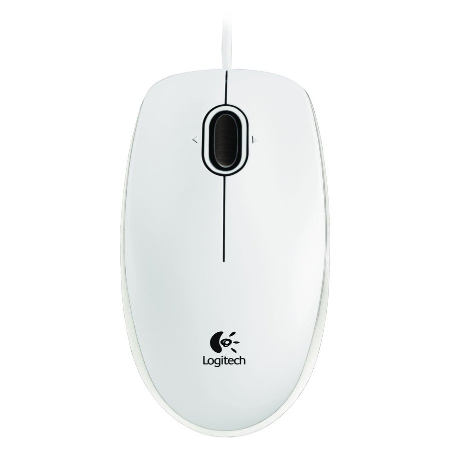 Мишка LOGITECH B100 Оптична USB бяла