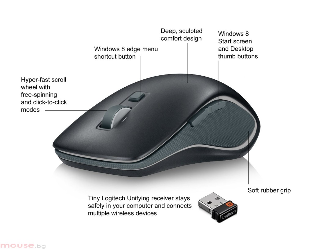 Logitech Wireless Mouse M560, black