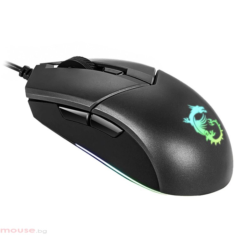 Геймърска мишка MSI Wired, Оптичен, 400dpi/800dpi/1600dpi/3200dpi/5000dpi