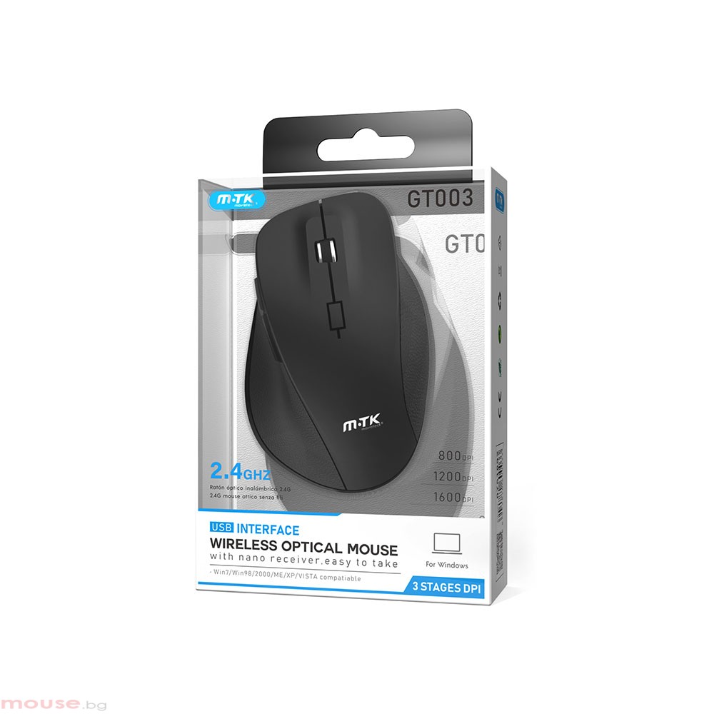 Мишка Moveteck GT003, Безжична, USB, 6D, Черен Най-добри цени от ...
