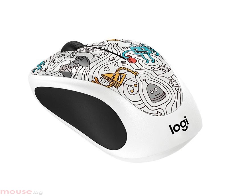 Мишка LOGITECH Doodle Collection M238 безжична TECHIE WHITE