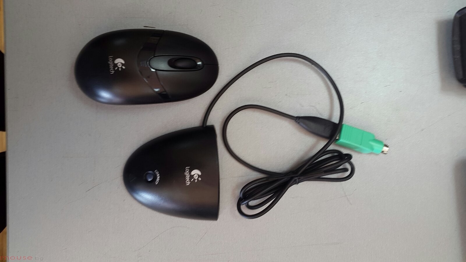 Mouse Logitech Cordless Black 3 Buttons, Refurbished